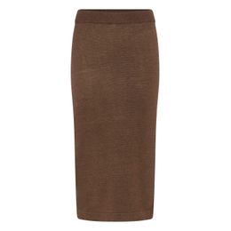 Saint Tropez Damen Midirock "Rock MilaSZ", braun, Gr. XS, Obermaterial: 80% Viskose CV. 20% Polyamid PA., R&ouml;cke