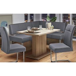 OTTO home Eckbank &raquo;Rab&laquo; in 2 Breiten (180 oder 200 cm), Bezug in verschiedenen Qualit&auml;ten grau Polyester B/H/T: 180cm x 88cm x 140cm, Kunstleder, 