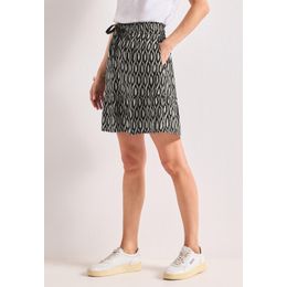 Street One Damen Minirockclay sand, Gr. 40, gemustert, Stoff, 100% Viskose, R&ouml;cke, Middle Waist