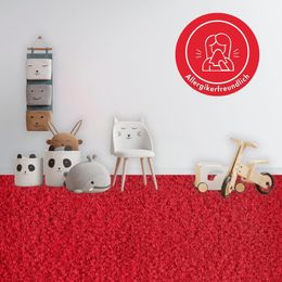 ANDIAMO Teppichboden &raquo;Sina, Velours, Gesamth&ouml;he 6 mm, Luxusklasse LC1&laquo; rechteckig Uni Farben, Breite 400 cm, strapazierf&auml;hig, pflegeleicht, Wohnzimmer rot 