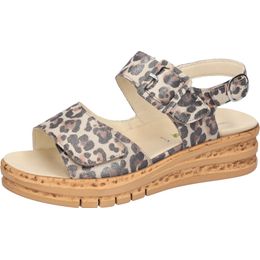 Waldl&auml;ufer WALDL&Auml;UFER Damen Sandalette "K-Arlene", Gr. 4, bunt, Nubukleder, Schuhe, Sommerschuh, Klettsandale in Extraweite K f&uuml;r den kr&auml;ftigen Fu&szlig;