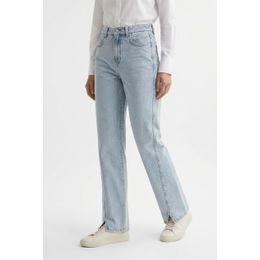BOSS Orange Damen High-waist-Jeans "MARLENE SLIT HR Premium Damenmode", blau, Gr. 26, unifarben, Denim/Jeans, Obermaterial: 100% Baumwolle, Jeans,