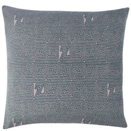 ZOEPPRITZ1828 Dekokissen &raquo;Soft-Fleece Legacy&laquo; Kissenbezug aus Fleece blau Polyester, Viskose B/L: 60cm x 60cm, 1 Stk.