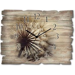 Artland Wanduhr &raquo;Gro&szlig;e Pusteblume&laquo; wahlweise mit Quarz- oder Funkuhrwerk, lautlos ohne Tickger&auml;usche blau B/H/T: 40cm x 30cm x 0,6cm, Funkuhr