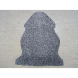 Heitmann Felle Fellteppich &raquo;Lammfell Curly&laquo; fellf&ouml;rmig 25 mm H&ouml;he echtes Lammfell mit nat&uuml;rlicher Lockung, geschoren, weich & kuschelig grau Lammfell B : 60cm 1 Stk.