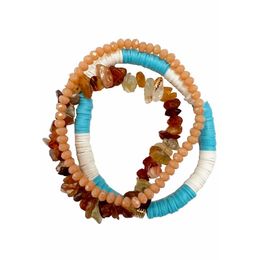 Firetti Armband Set &raquo;Multipack Schmuck Geschenk Zugarmb&auml;nder Steinarmband Edelstein&laquo; Made in Germany - mit Achat, Glasstein bunt 18cm, Glas Resin 