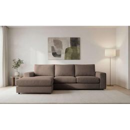 OTTO home Ecksofa &raquo;Nivette, weiches Chenille&laquo; Breite 269 cm, L-Form, bodentief, mit Wellenunterfederung 100% polyester B/H/T: 269cm x 93cm x 175cm, 