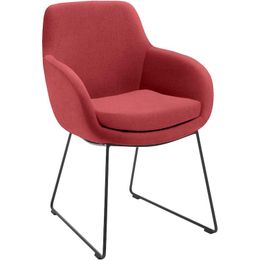 Musterring Esszimmerstuhl &raquo;Tavia&laquo; (Set) 2 Stk. rot B/H/T: 62cm x 86cm x 66cm, 2 Stk., Flachgewebe, Kufengestell