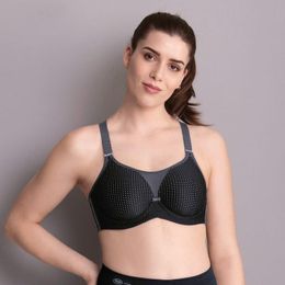 Anita active Sport-BH &raquo;performance wireX&laquo; nahtlose Cups, extrem flache N&auml;hte, 3/4 B&uuml;gel, atmungsaktiv schwarz 80, Cup C Sport-BH