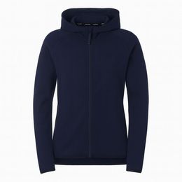Uhlsport Damen Trainingsjacke "Kapuzenjacke ID Women", blau, Gr. M, Obermaterial: 72% Baumwolle CO(Bio). 28% Polyester Pol. recyc.., Jacken