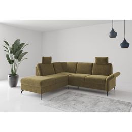 OTTO home Ecksofa &raquo;Rochelle&laquo; wahlweise mit Schlaffunktion, Bettkasten und Armteilverstellung gr&uuml;n 100% Polyester B/H/T: 240cm x 93cm x 216cm, 