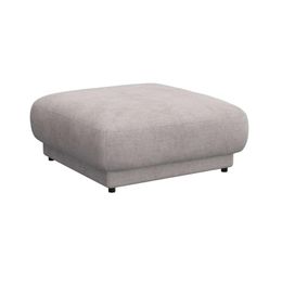 FLEXLUX Pouf &raquo;Molino, Fu&szlig;hocker, Sitzhocker, Polsterhocker&laquo; Kaltschaum & Stahl-Wellen, F&uuml;sse Schwarz beige 100% Polyester B/H/T: 107cm x 44cm x 107cm,