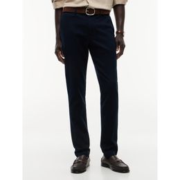 Tommy Hilfiger Herren Chinohose &raquo;BLEECKER OPEN STRUCTURE&laquo; aus Stretch-Baumwolle, Slim Fit blau 33, L&auml;nge 30