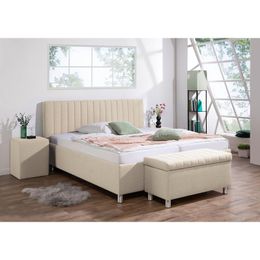 Maintal Polsterbett &raquo;Kieferwald&laquo; mit Bettkasten, wahlweise mit Bonnell- oder Taschenfederkern Matrazte beige Liegefl&auml;che L&auml;nge B: 200cm x 180cm, H&ouml;he Bett: 
