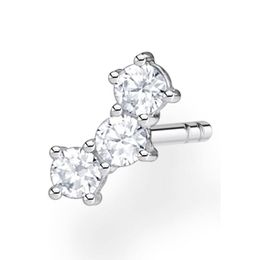 Thomas Sabo Damen Thomas Sabo Single-Ohrstecker &raquo;farbige oder wei&szlig;e Steine&laquo; mit Glas-Keramik Stein, Korund (synth.), Zirkonia (synth.) bunt Silber 925