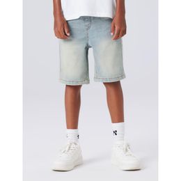 name it Herren Jeansshorts &raquo;NKMRYAN JOGGER DNM L SHOR&laquo; Baumwollmischung, elastisches B&uuml;ndchen, verstellbar blau 128, N-Gr