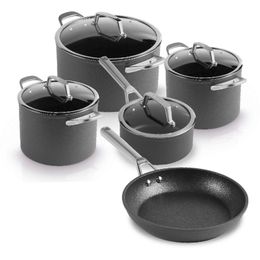 Ninja Topf-Set &raquo; ZEROSTICK Premium 5-teiliges Topf- und Pfannen-Set C35005DE&laquo; Set, Je 1 Kochtopf &Oslash; 18,20,24 cm, 1 Stieltopf &Oslash; 16 cm, 1 Bratpfanne &Oslash; 