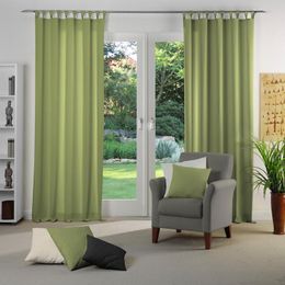 WIRTH Vorhang &raquo;Dim out&laquo; Schlaufen 1 Stk. tlg. nach Ma&szlig; gr&uuml;n Polyester 315cm, Schlaufen, 142cm