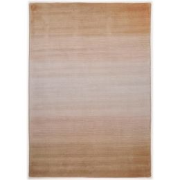 Theko Wollteppich &raquo;Wool Comfort&laquo; rechteckig 15 mm H&ouml;he Handweb Teppich, reine Wolle, handgewebt, brilliante Farben, Scandi beige Schurwolle B : 90cm 1