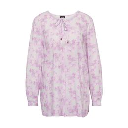GOLDNER Damen Druckbluse "Kurzgr&ouml;&szlig;e Druckbluse aus feinf&auml;diger Baumwoll-Qualit&auml;t", wei&szlig;, Gr. 21, Obermaterial: 100% Viskose CV., Blusen, Ohne
