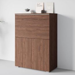 Home Affaire PC-Schrank &raquo;Vera, Sekret&auml;r, Home-Office-Schreibtisch mit LED-Beleuchtung&laquo; 1 Stk. tlg. Multifunktional mit Stauraum, klappbare Tischfl&auml;che