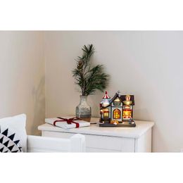 Konstsmide Weihnachtshaus &raquo;Weihnachtsdeko&laquo; LED Szenerie Popcornfabrik, mit Animation, 8 Weihnachtsliedern bunt B/H/T: 22,5cm x 22cm x 14cm
