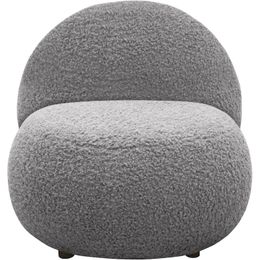 Home Affaire Sessel &raquo;Mithras II Cocktailsessel, organische Formensprache, Solit&auml;r Sessel&laquo; Boucl&eacute; oder Fellimitat; Lieferzeit nur ca. 2 Wochen grau 100