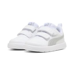 Puma M&auml;dchen Sneaker "COURTFLEX V3 GLITZ V INF", Gr. 20, wei&szlig;, Synthetik, Schuhe