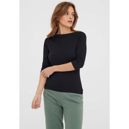 V&eacute;ro Moda Vero Moda Damen 3/4-Arm-Shirt &raquo;VMPANDA MODAL 3/4 TOP JRS NOOS&laquo; Baumwollmischung, regular fit schwarz L