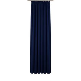 WIRTH Vorhang &raquo;Newbury&laquo; Kr&auml;uselband 1 Stk. tlg. nach Ma&szlig; blau Baumwolle, Polyester 205cm, Kr&auml;uselband, 130cm