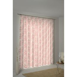 Adam Vorhang &raquo;Wave&laquo; Kr&auml;uselband 1 Stk. tlg. aus Leinen und Bio-Baumwolle bunt Jacquard, Baumwolle (Bio-Baumwolle), Leinen 145cm, Kr&auml;uselband, 145cm