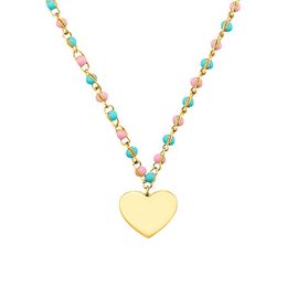Prinzessin Lillifee Damen Kette mit Anh&auml;nger &raquo;Herz&laquo; bunt Edelstahl, L: 38 B: 2,2mm