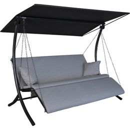 Angerer Hollywoodschaukel &raquo;Swing Zip granit&laquo; wetterfest grau Obermaterial: 100% Polyacryl Einheitsgr&ouml;&szlig;e