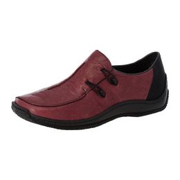 Rieker Damen Slipper Freizeitschuh, Komfortschuh mit strukturiertem Obermaterial schwarz 37