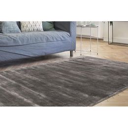 Padiro Teppich &raquo;Village 125&laquo; rechteckig 12 mm H&ouml;he grau Bambus B : 80cm 1 Stk., 12mm, L: 150cm