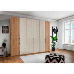 Wiemann Kleiderschrank &raquo;Monaco&laquo; mit Teil-Glasfront sowie hochwertige Beschl&auml;ge inkl. T&uuml;rd&auml;mpfung braun Floatglas, Holzwerkstoff B/H/T: 295,2cm x 216cm