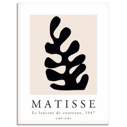 Artland Wandbild &raquo;Matisse der Messerwerfer - schwarz&laquo; Muster 1 Stk. tlg. als Alubild, Leinwandbild, Poster, Wandaufkleber in verschied. Gr&ouml;&szlig;en Leinwand B/H/T: