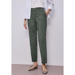 Street One Damen Street One Chinohose aus Twillstoff gr&uuml;n 36, L&auml;nge 28