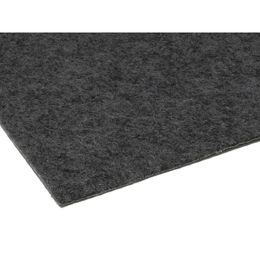 PRIMAflor-Ideen in Textil L&auml;ufer &raquo;PODIUM, Made in Belgium&laquo; rechteckig 2,6 mm H&ouml;he Breite 200 cm, Nadelfilz, Uni-Farben, ideal f&uuml;r Veranstaltungen grau