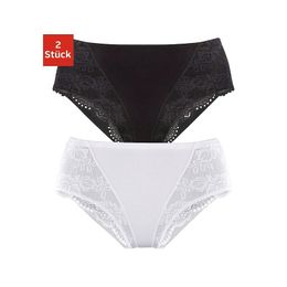 Petite Fleur By Lascana Damen petite fleur by Lascana Formslip 2er-Pack, Bodyforming Slip aus elastischer Baumwolle schwarz-wei&szlig; 48/50