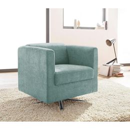 Home Affaire Sessel &raquo;Bob Drehsessel, Clubsessel und Cocktailsessel - alles passt&laquo; drehbar mit Sternfu&szlig; gr&uuml;n Feinstruktur weich (92% Polyester, 8% 