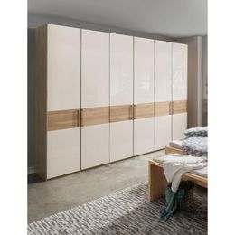 Wiemann Kleiderschrank &raquo;Kiruna&laquo; mit Champagnerglas braun Floatglas, Holz teilmassiv B/H/T: 295,2cm x 197cm x 58cm