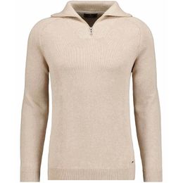 Ragman Herren Troyer, beige, Gr. S, Strick, 100% Baumwolle, Pullover