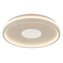 Globo LIGHTING Deckenleuchte &raquo;SHIRLEY&laquo; LED-Modul 1 Stk. Deckenleuchte, Kristalle 3D, dimmbar, Memory, LED beige 1, &Oslash; 40cm H: 6,5cm, 1 Stk.