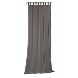 WIRTH Vorhang &raquo;Newbury&laquo; Schlaufen 1 Stk. tlg. nach Ma&szlig; grau Baumwolle, Polyester 375cm, Schlaufen, 130cm