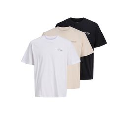 Jack & Jones Jack & Jones Herren T-Shirt &raquo;JJEARCHIVE GRAPHIC TEE SS O-NECK 3PK MP&laquo; Packung, 3 Baumwolle, relaxed fit wei&szlig; S