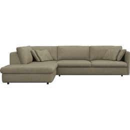 FLEXLUX Ecksofa &raquo;Lovane, elegant und zeitlos, bequem, L-Form&laquo; Weich & anschmiegsam, gro&szlig;e Sitztiefe auf Kaltschaum, Dekokissen inkl. gr&uuml;n 62% 