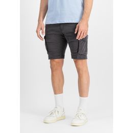 Herren Shorts "Cotton Twill Jogger Short", grau, Gr. M, Alpha Industries, Obermaterial: 98% Baumwolle, 2% Elastan, Hosen