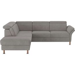 OTTO home Ecksofa &raquo;Calypso L-Form&laquo; mit Relaxfunktion motorisch im Sofa 2,5- Sitzer grau 100% Polyester B/H/T: 259cm x 85cm x 227cm, Struktur, Ottomane