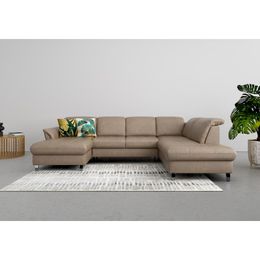 Sit & More sit&more Wohnlandschaft &raquo;Maggiore U-Form&laquo; wahlweise mit Kopfteilverstellung, Schlaffunktion und Stauraum grau 100% Polyester B/H/T: 312cm x 224cm, 